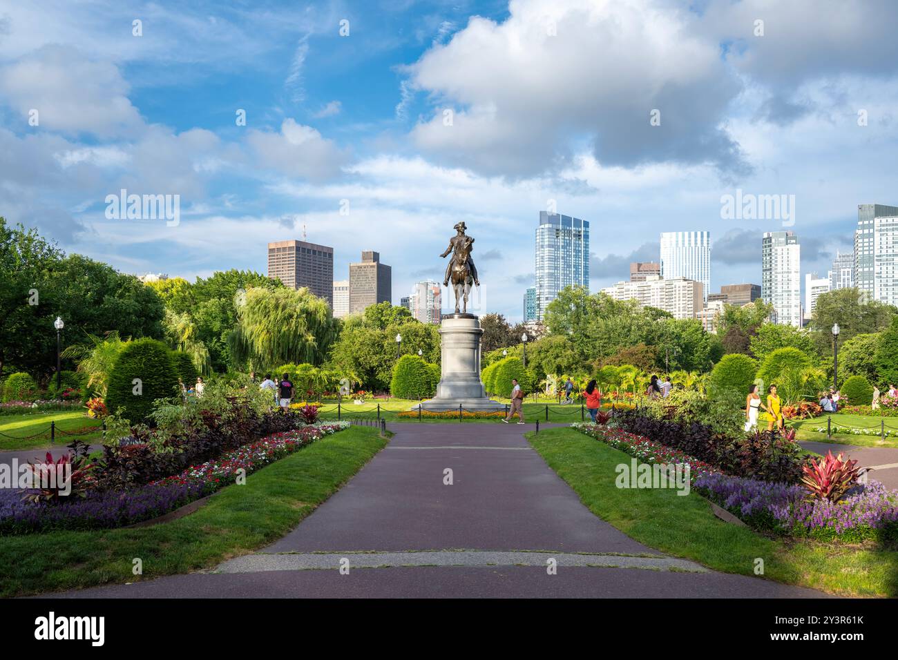 George Washington Statue Boston Public Garden Stock Photo - Alamy