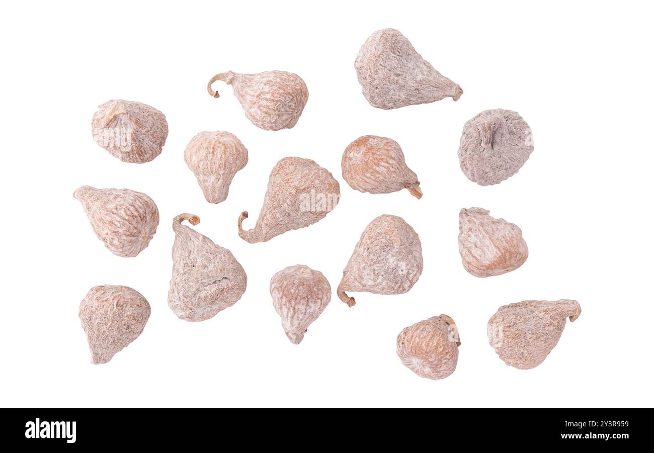 dried baby figs isolated on white background with clipping path, heap ...