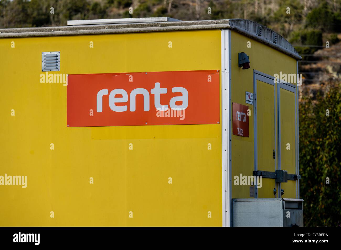 Kungsbacka, Sweden - september 11 2022: Renta logo on a sign of a ...