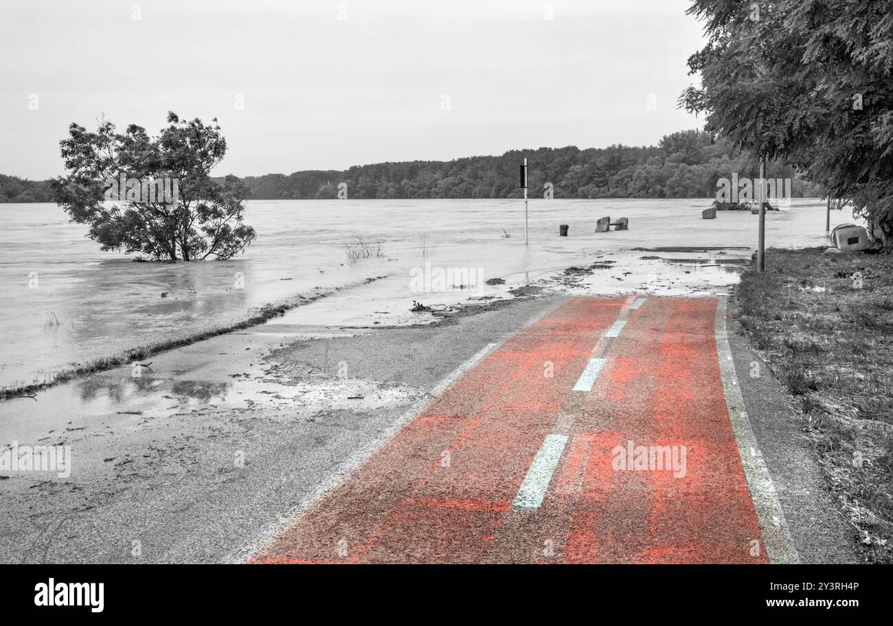 Flood on the Danube under Devin castle near Bratislava Stock Photo - Alamy