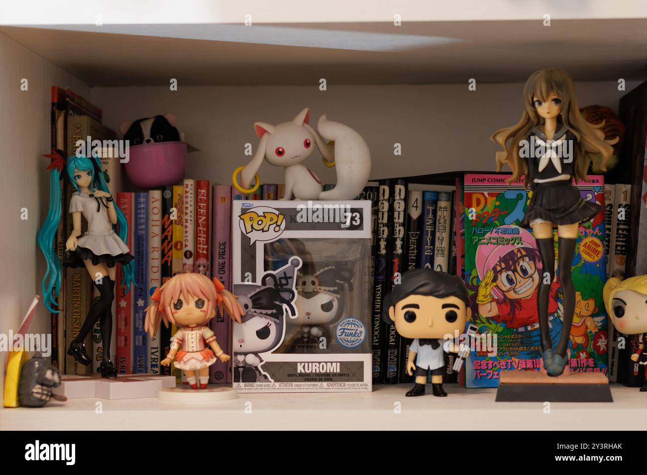 Collection of Japanese manga objects photographed in Alcoy on September ...