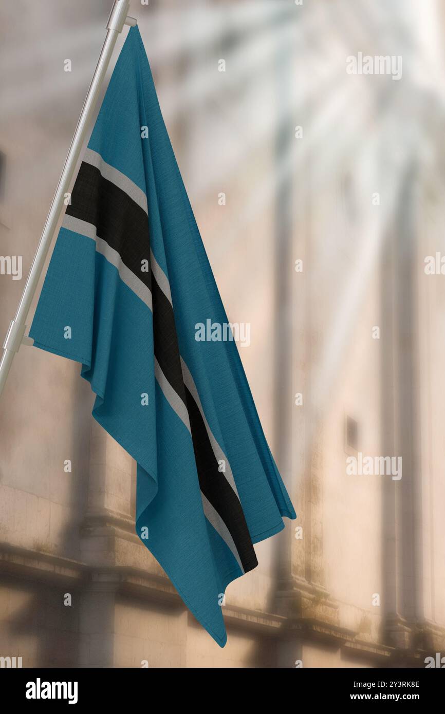 Botswana national flag. Render 3D Stock Photo - Alamy