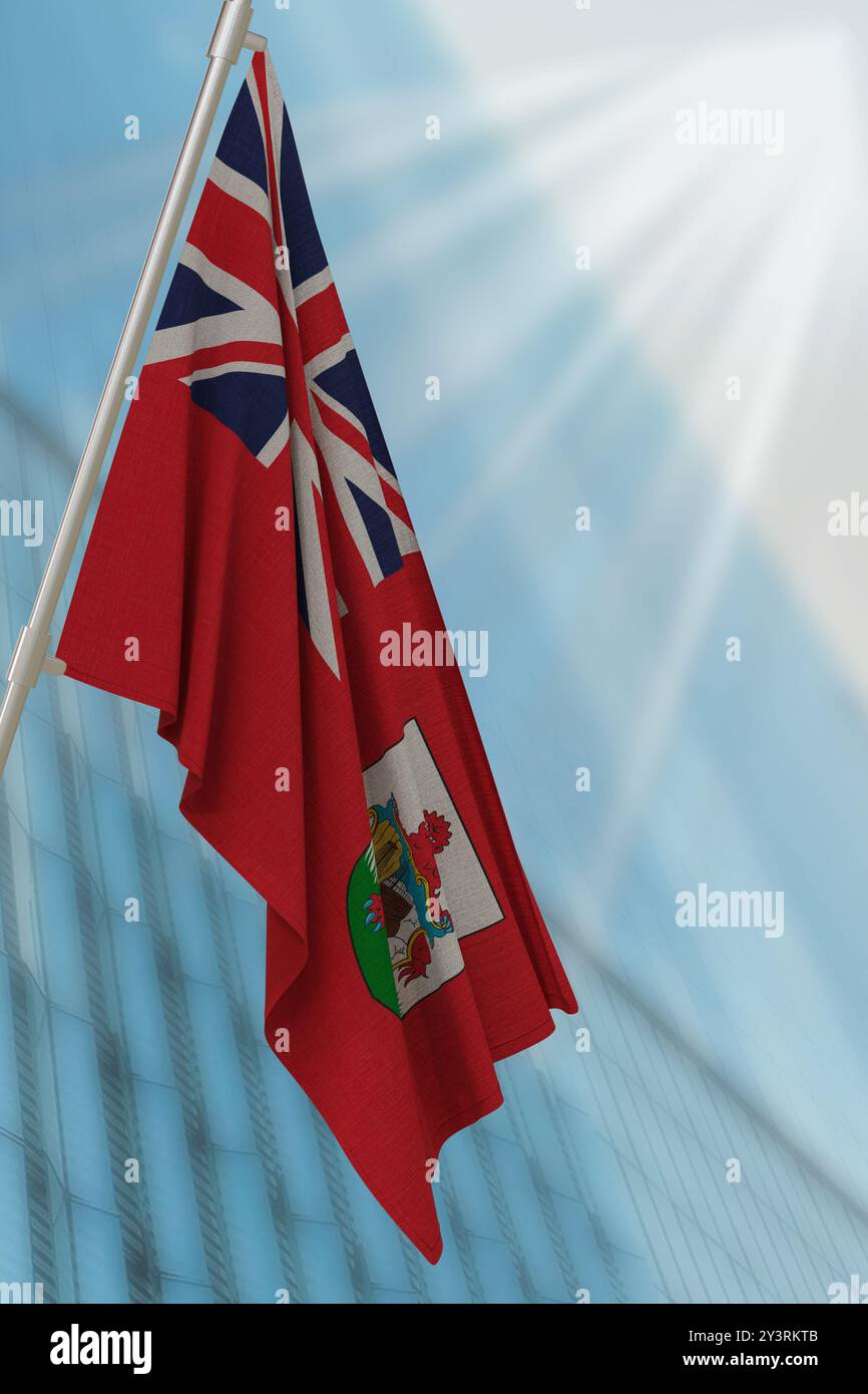 Bermuda national flag. Render 3D Stock Photo - Alamy