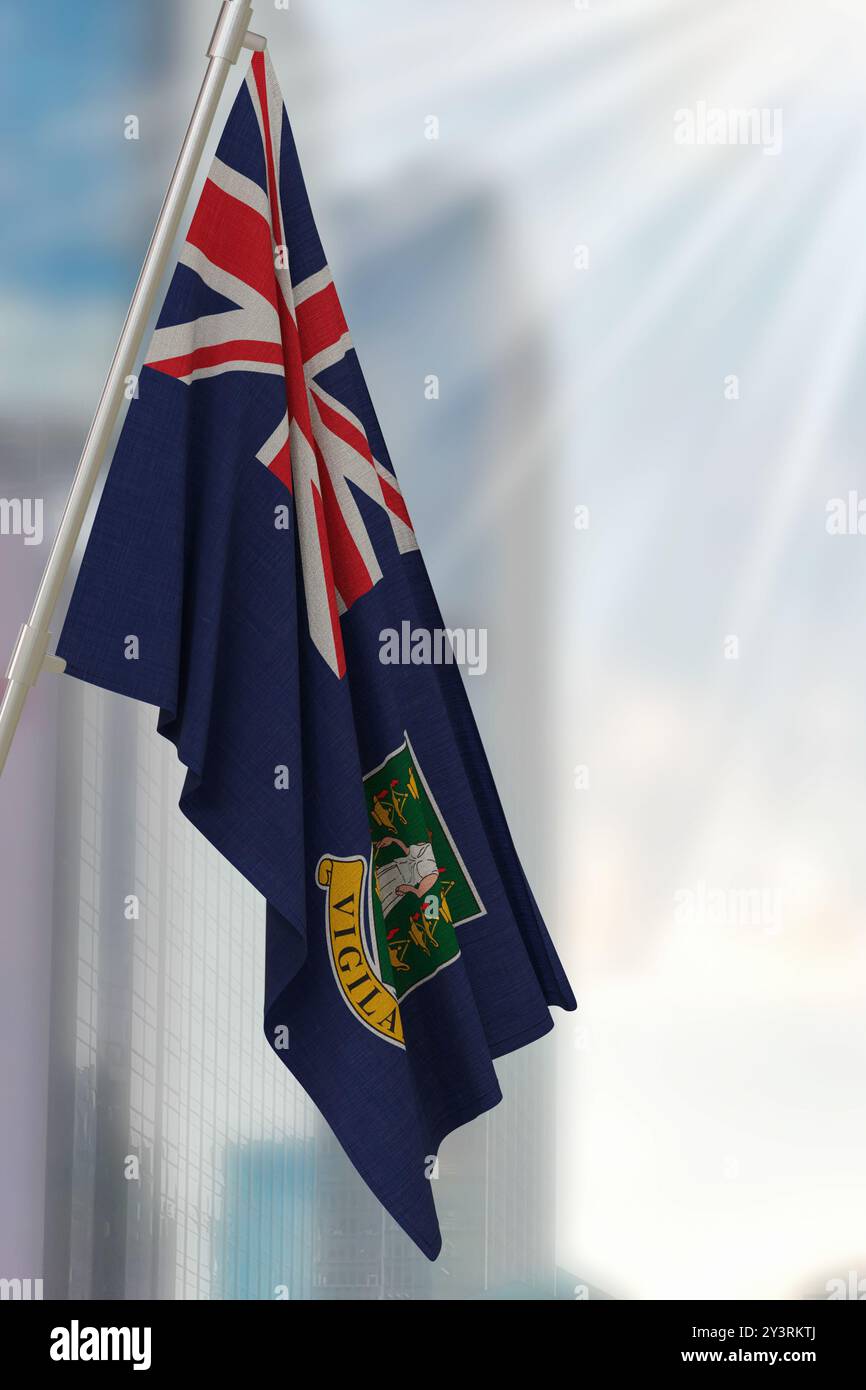British Virgin Islands national flag. Render 3D Stock Photo - Alamy