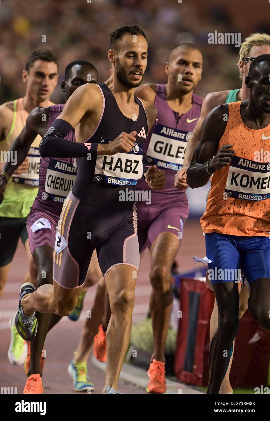 Azeddine Habz of France competing in the men 1500m race at the Memorial ...