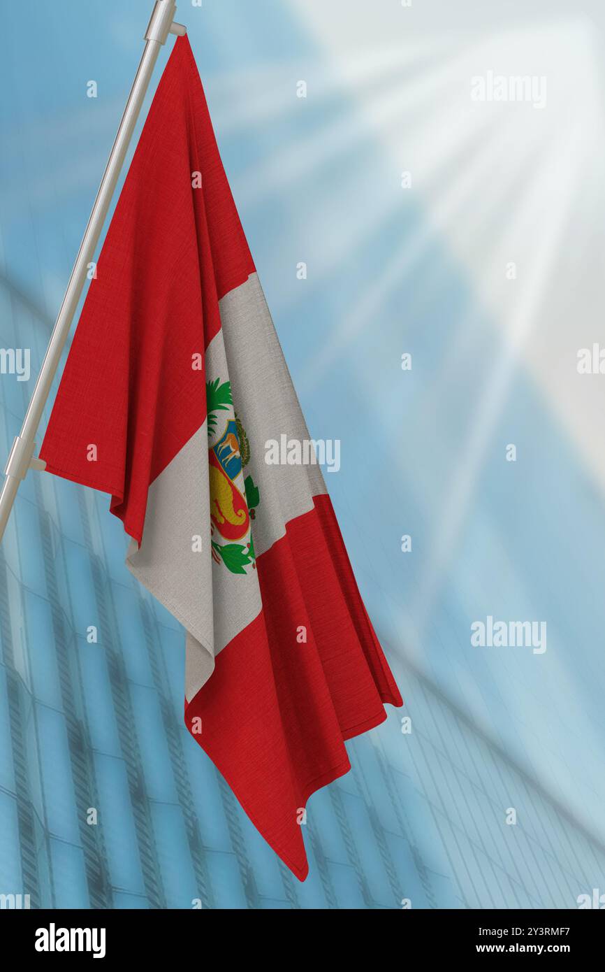 Peru national flag. Render 3D Stock Photo - Alamy