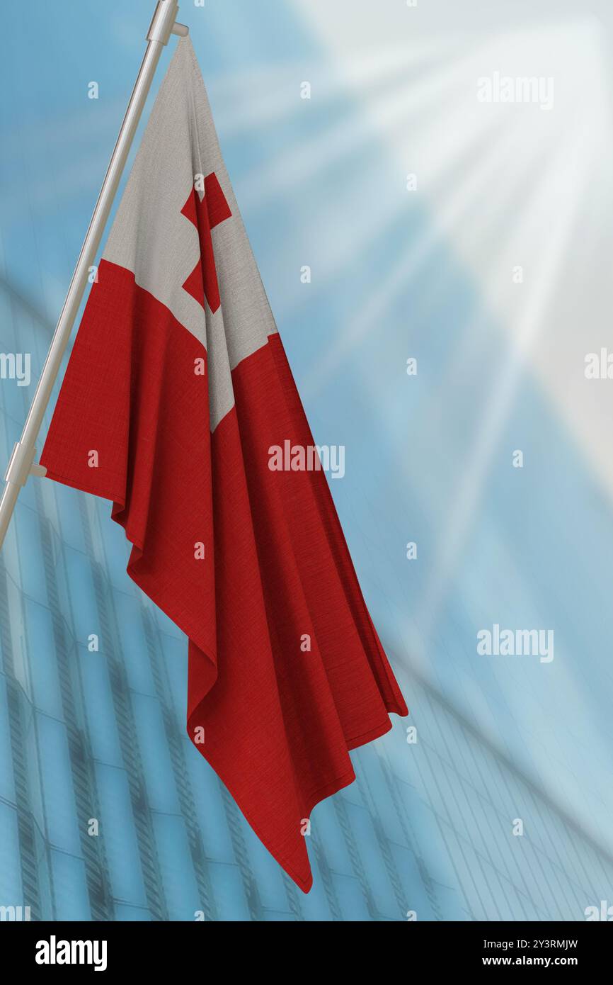 Tonga national flag. Render 3D Stock Photo - Alamy