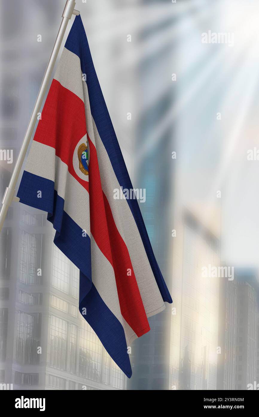 Costa Rica national flag. Render 3D Stock Photo - Alamy
