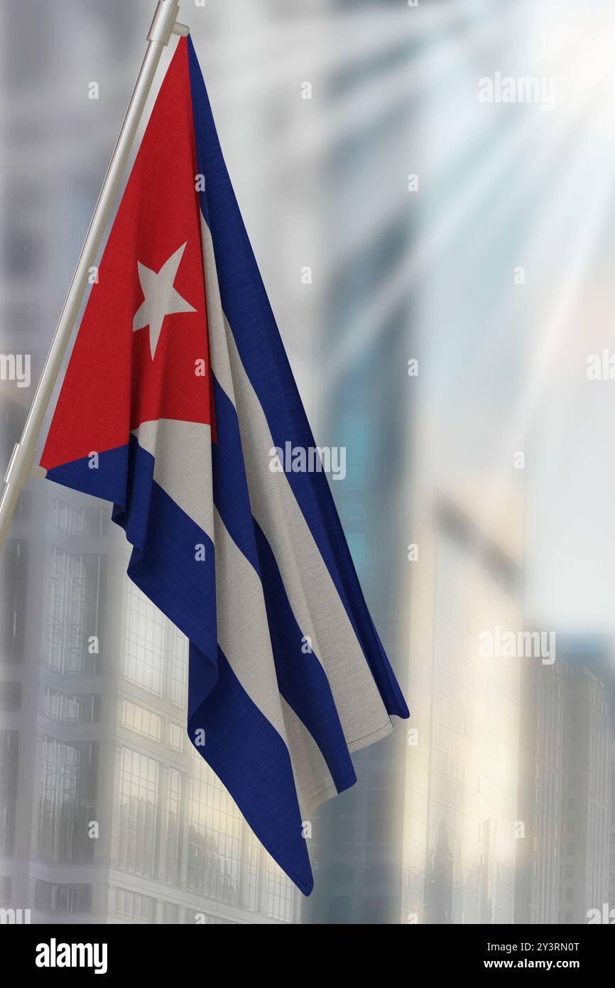 Cuba national flag. Render 3D Stock Photo - Alamy