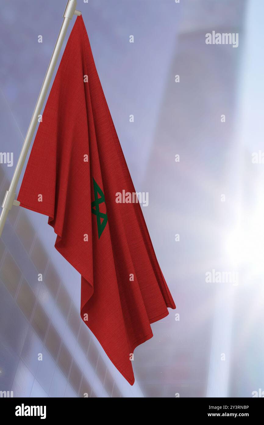 Morocco national flag. Render 3D Stock Photo - Alamy