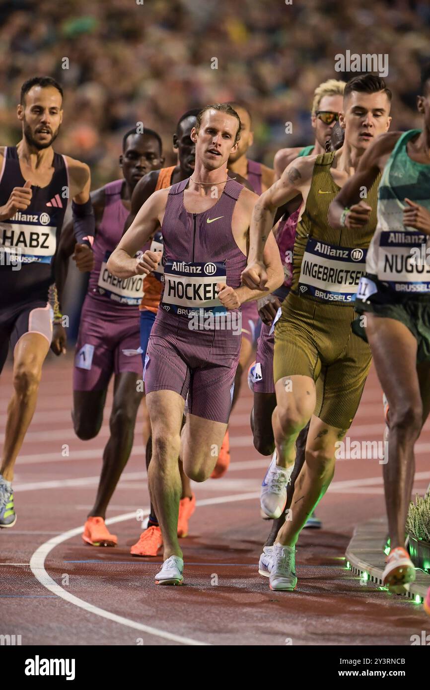 Cole Hocker of the USA competing in the men 1500m race at the Memorial ...