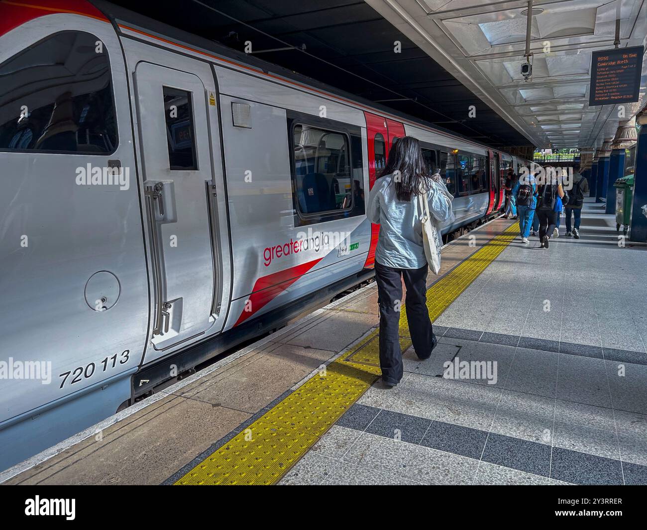 London, England, Crowd People, Travelling inside , "Greater Anglia ...