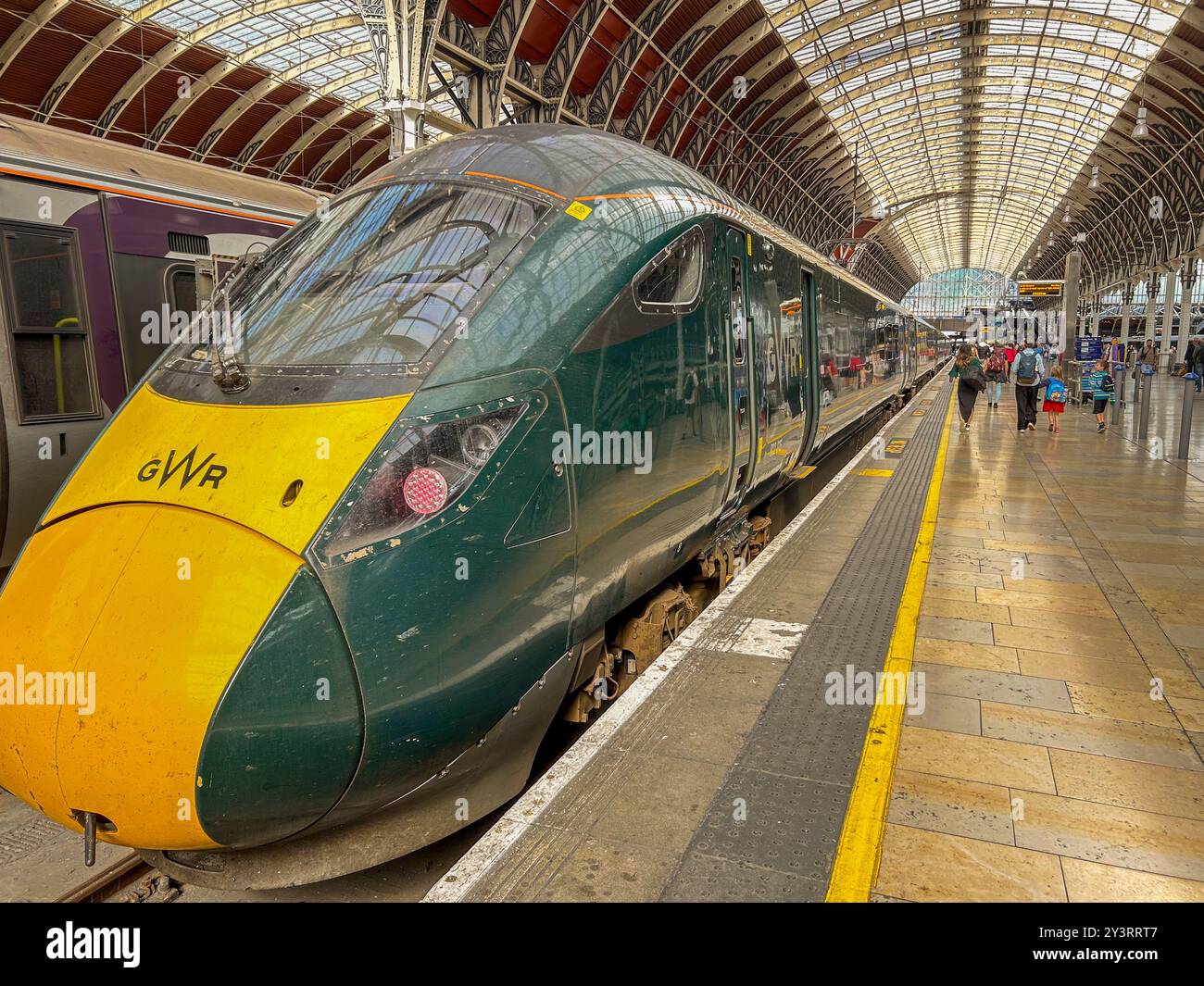 London, England, High Speed Train , GWR Great Western Railroad, inside ...
