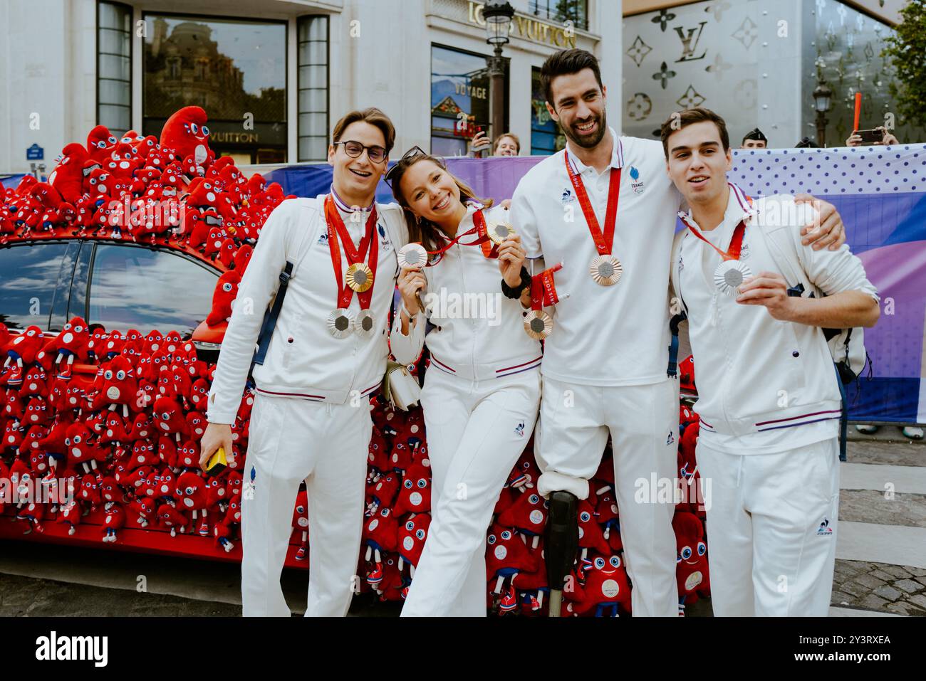Paris, France. 14th Sep, 2024. Ugo Didier, Emeline Pierre, Laurent ...