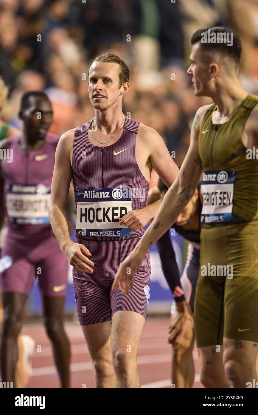 Cole Hocker of the USA competing in the men 1500m race at the Memorial ...
