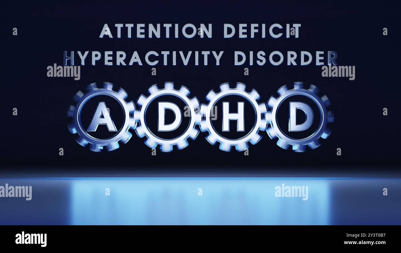 Conceptual video that shows ADHD Attention-Deficit Hyperactivity ...