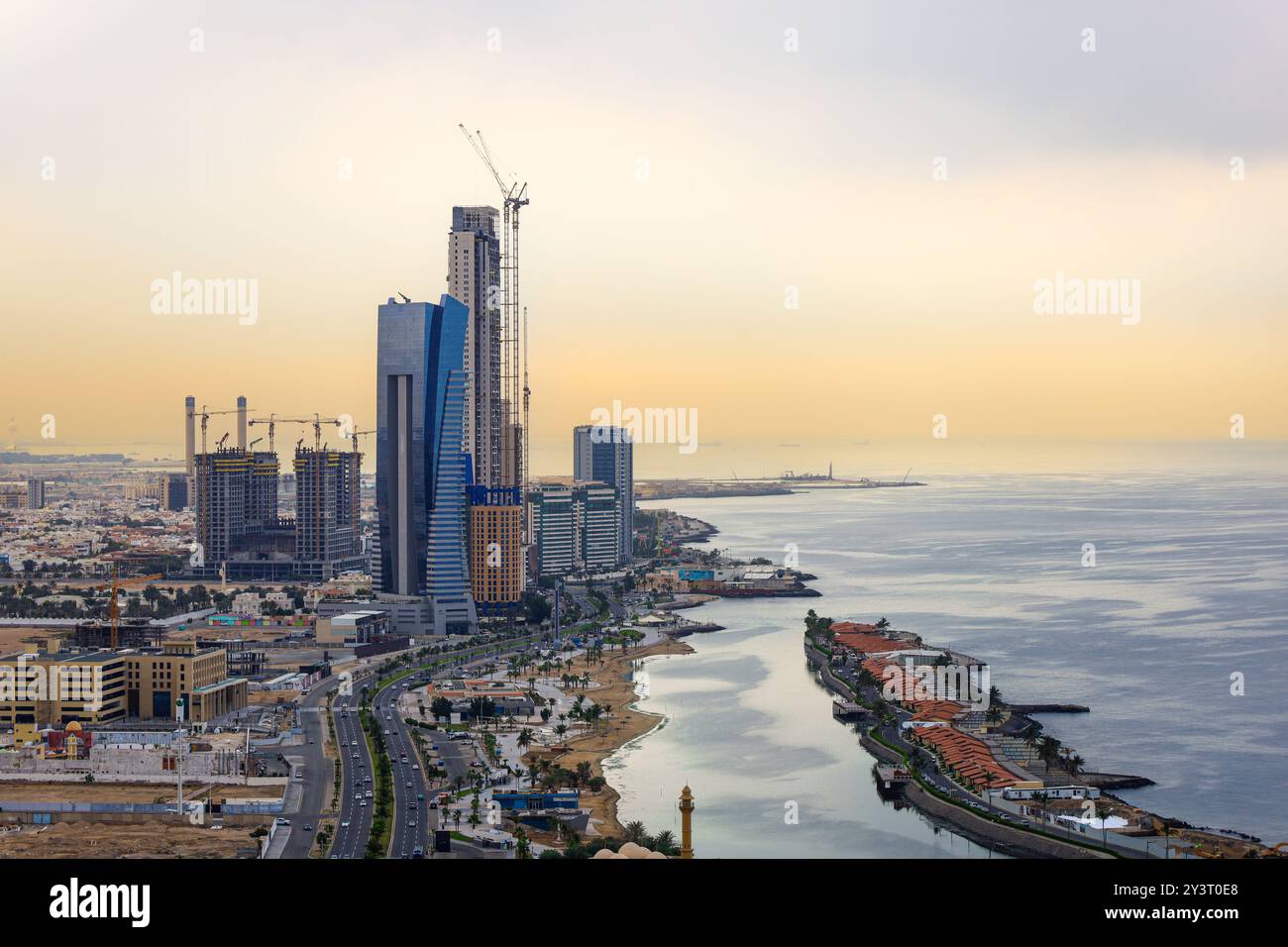 Jeddah, Saudi Arabia Jan 1 2024: skyline - Arial View - Jeddah city ...