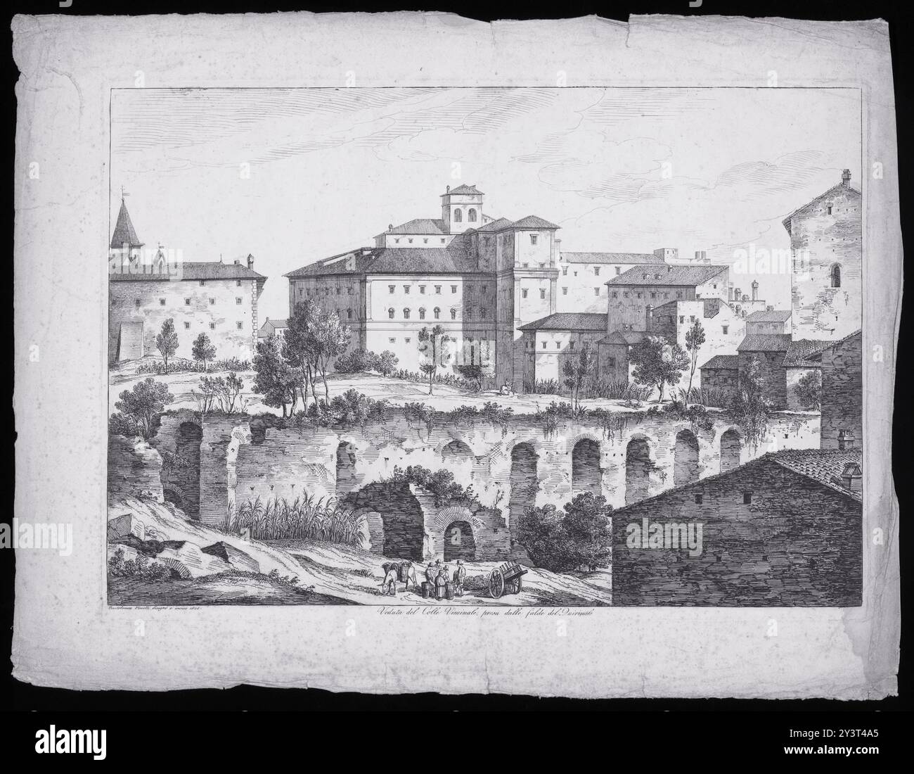 The view of Viminal Hill in Rome from the slopes of Quirinal. It ...