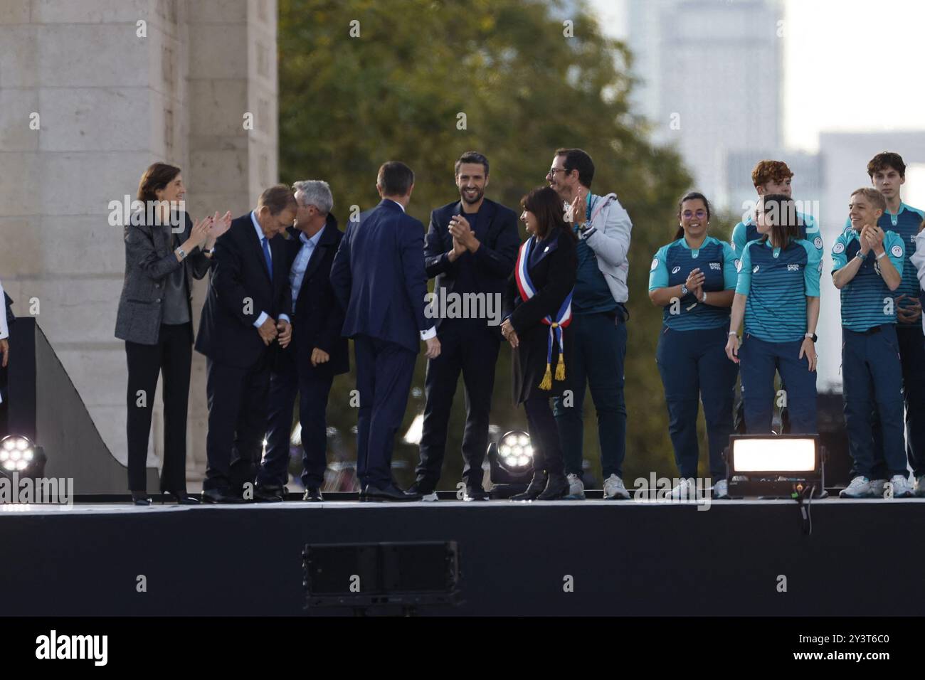 Paris, France. 14th Sep, 2024. French Olympic and Paralympic athletes ...