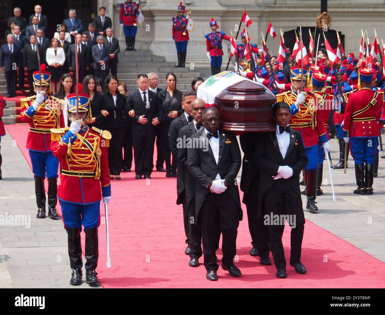 Lima, Peru. 14th Sep, 2024. The Coffin with the mortal remains of the ...