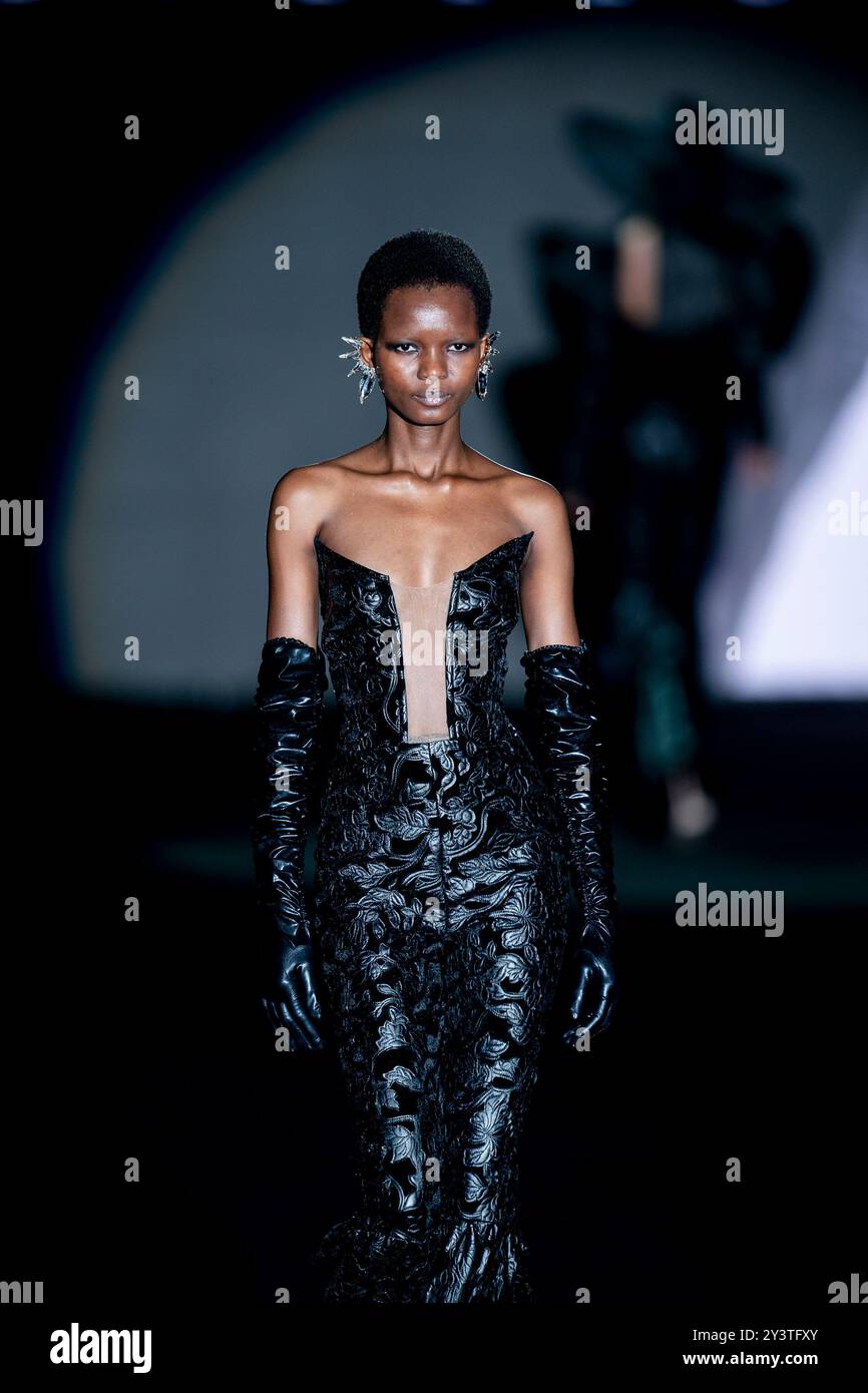 Michael Costello models parade at the Mercedes-Benz Fashion Week, at ...