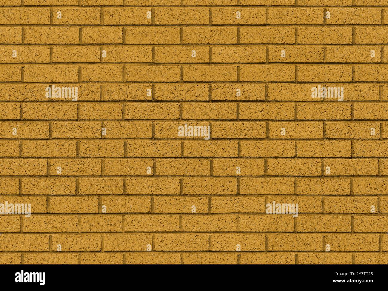 Yellow brick wall seamless background texture image. Golden paint ...