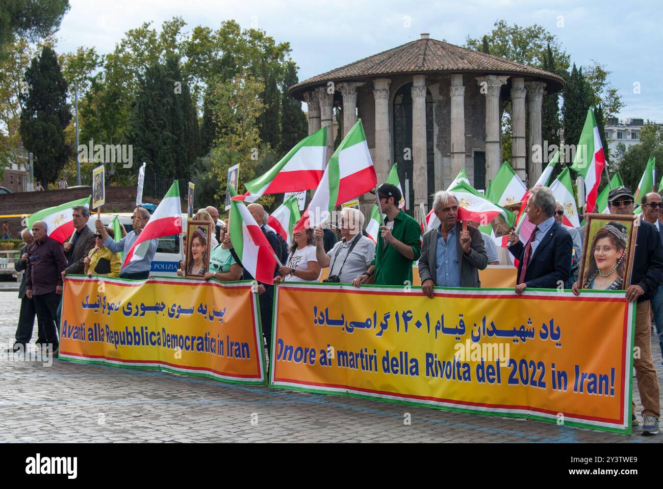 09/14/2024 Rome the demonstration of the Council of Iranian Resistance ...