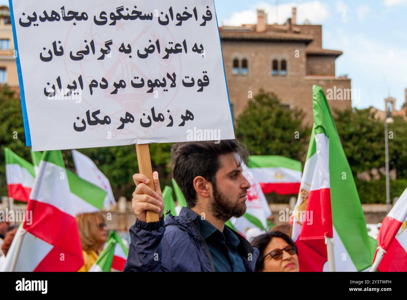 09/14/2024 Rome the demonstration of the Council of Iranian Resistance ...