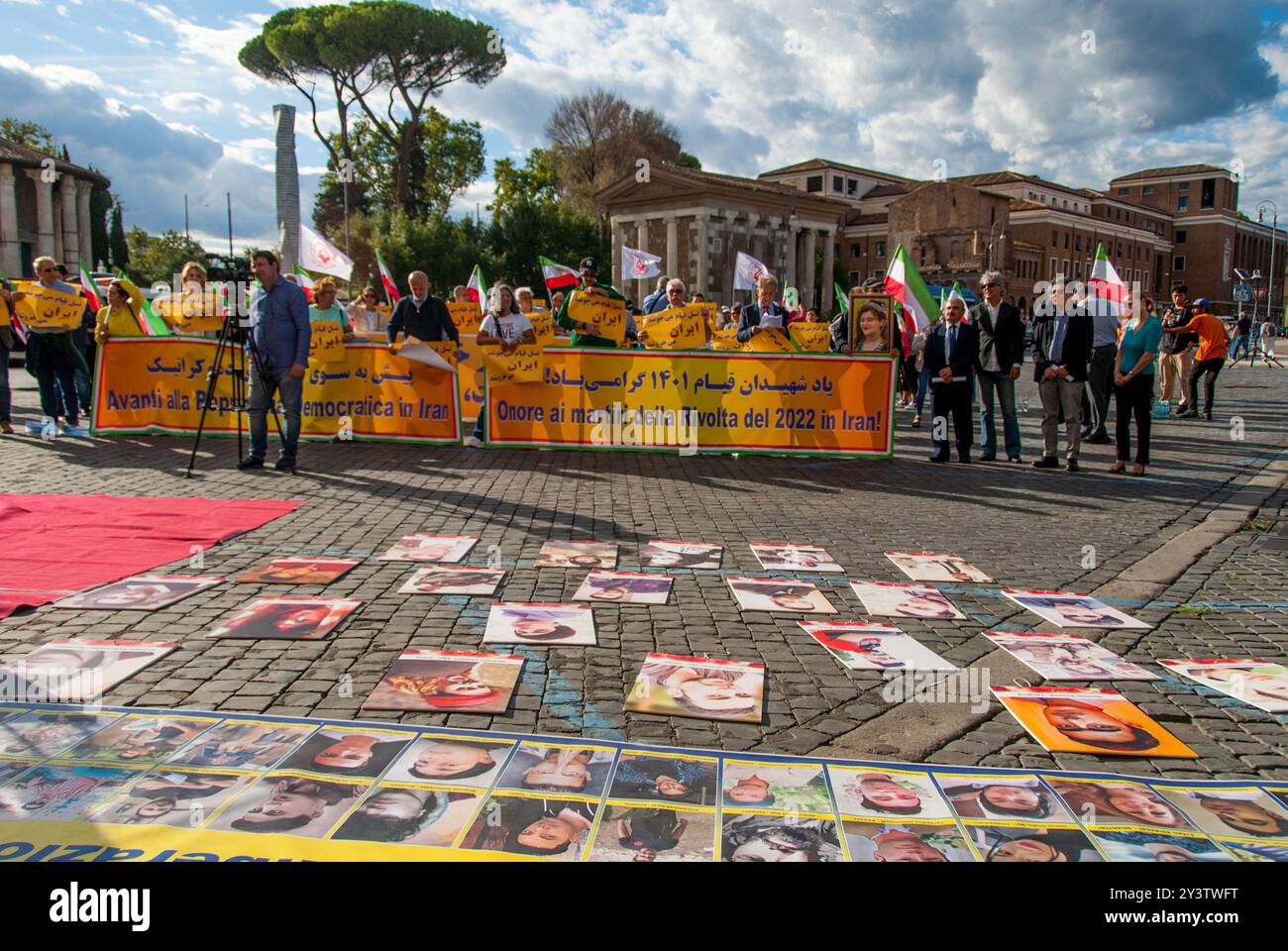 09/14/2024 Rome the demonstration of the Council of Iranian Resistance ...