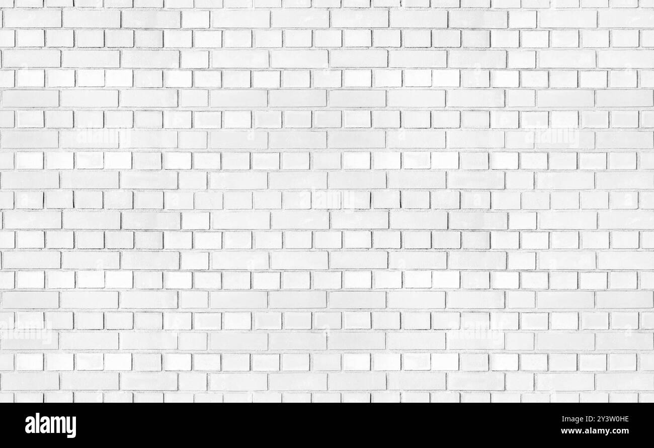 White brick wall seamless background texture image. White paint on ...