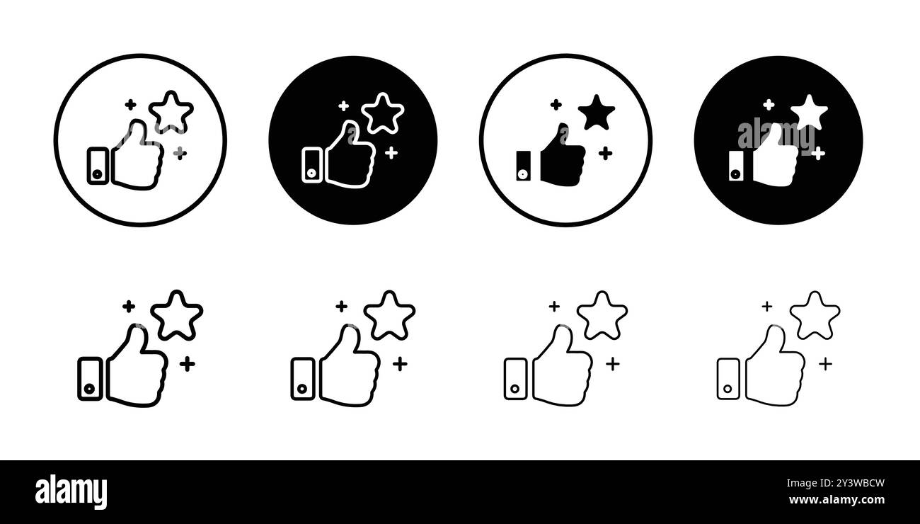 Appreciation icon logo sign vector outline in black and white color ...