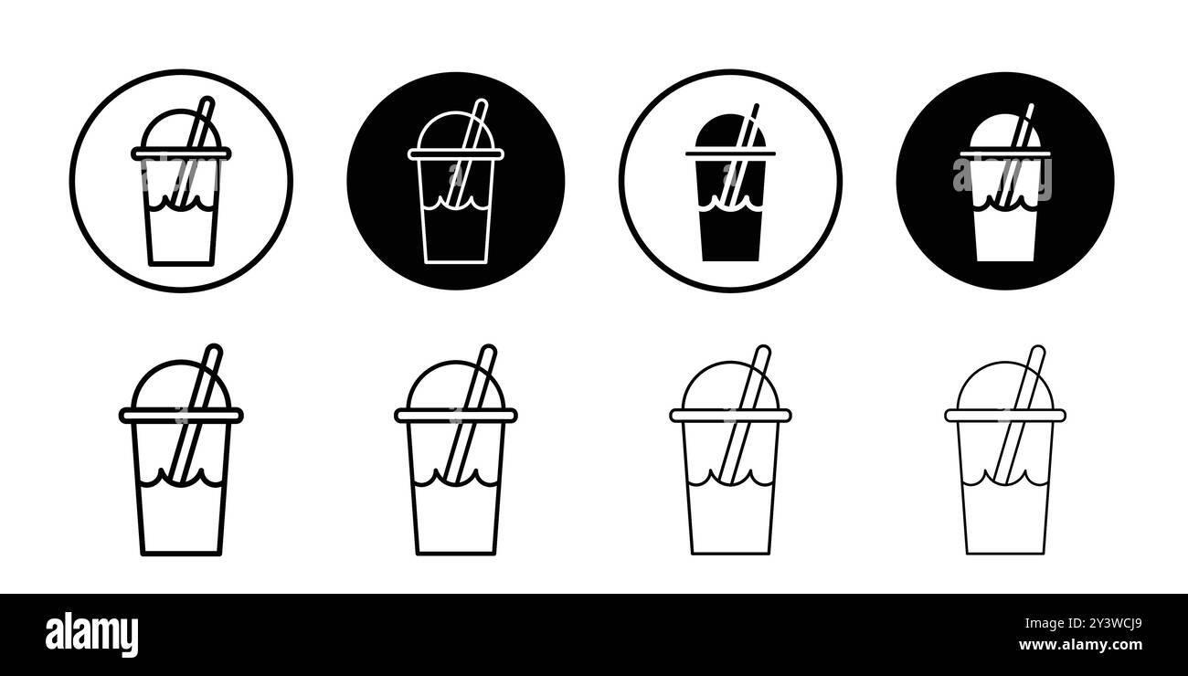 Frappe icon logo sign vector outline in black and white color Stock ...