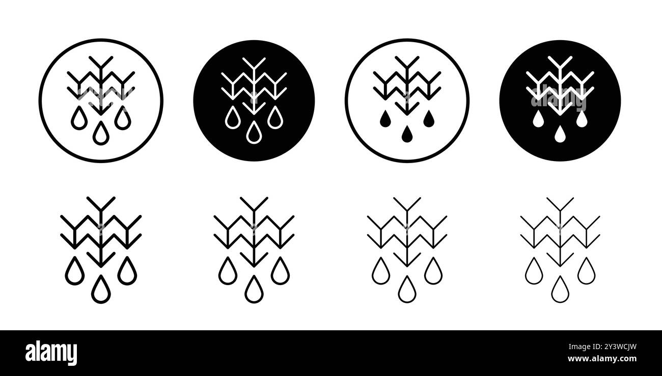 Defrost icon logo sign vector outline in black and white color Stock ...