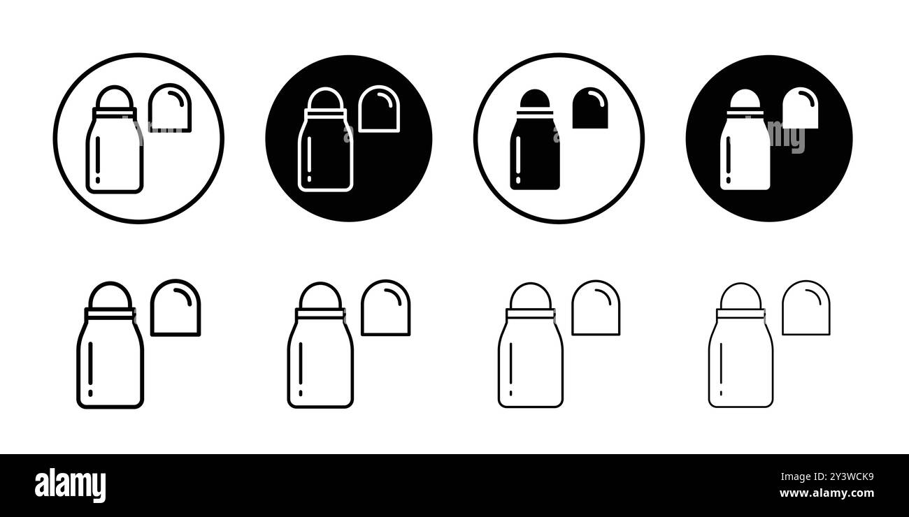deodorant icon logo sign vector outline in black and white color Stock ...