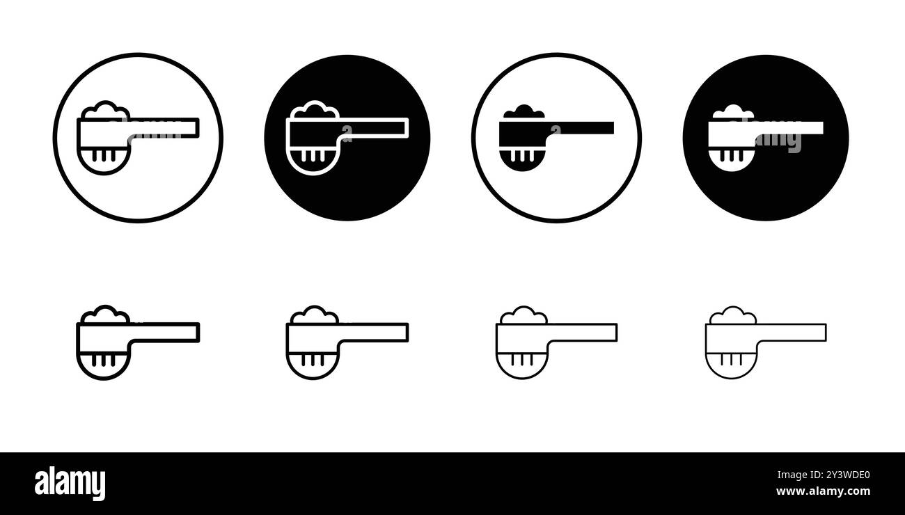 Scoop icon logo sign vector outline in black and white color Stock ...