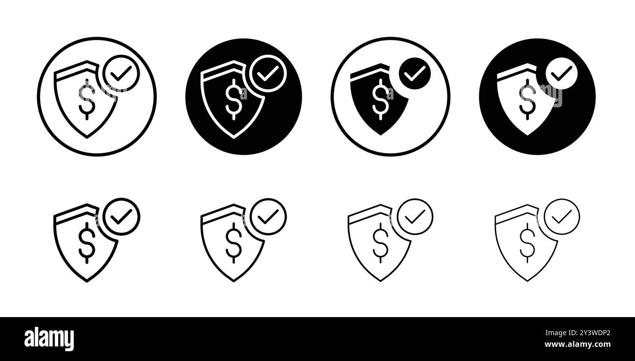 Secure payment icon logo sign vector outline in black and white color ...
