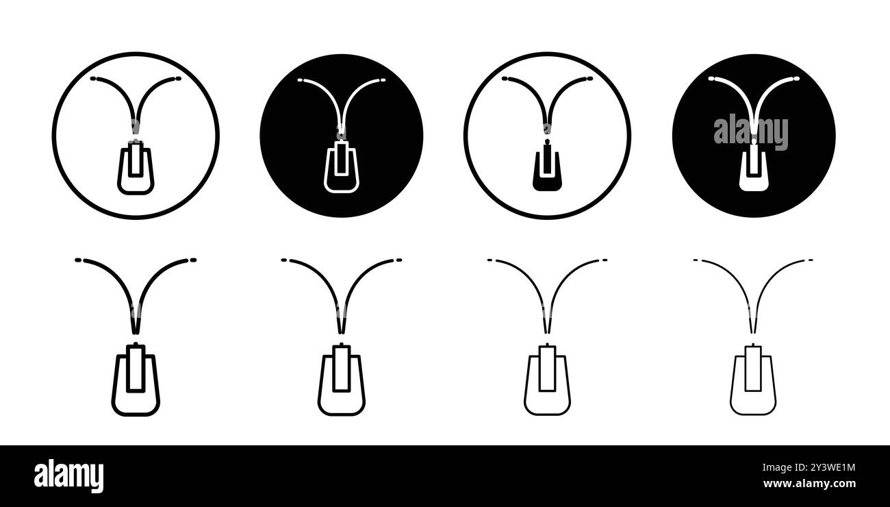 Zip icon logo sign vector outline in black and white color Stock Vector ...