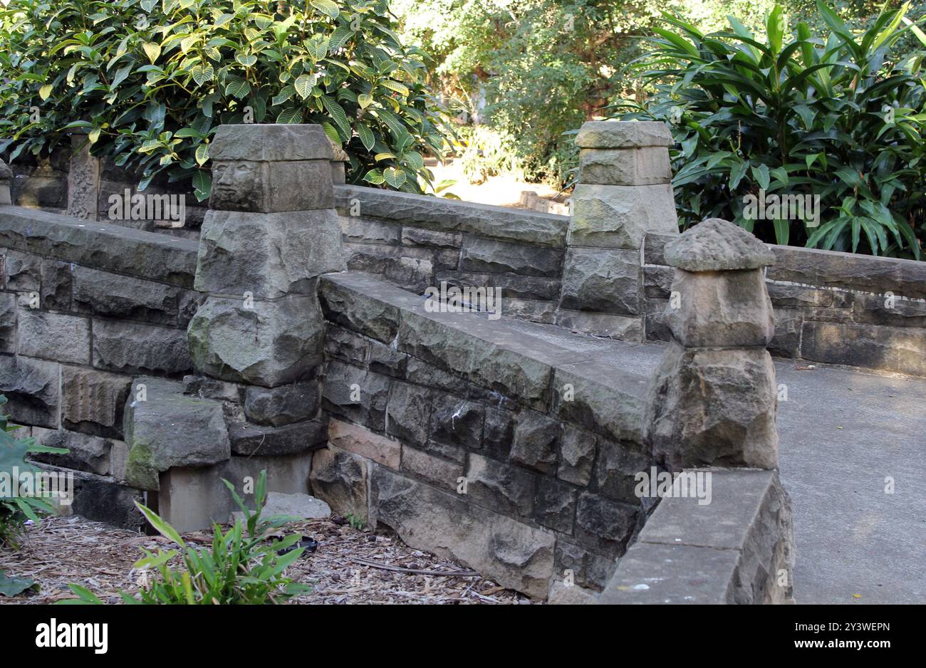 Stone path at the Rockhampton Botanic Gardens in Queensland, Australia ...