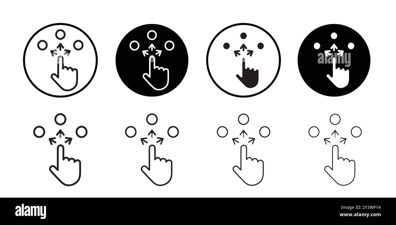 Variety icon logo sign vector outline in black and white color Stock ...