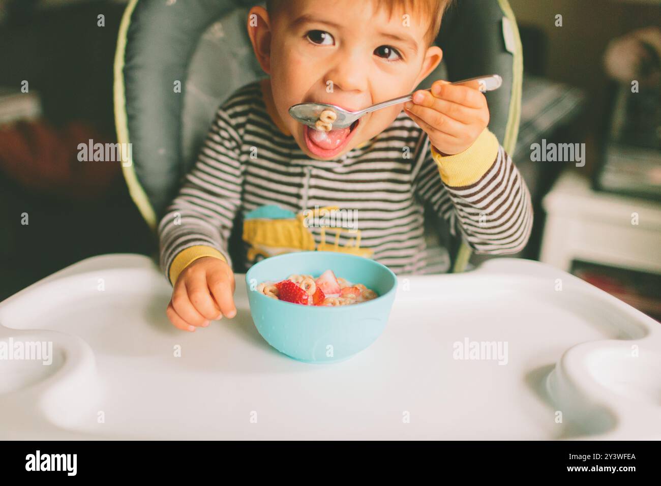 High chair food in hi-res stock photography and images - Alamy
