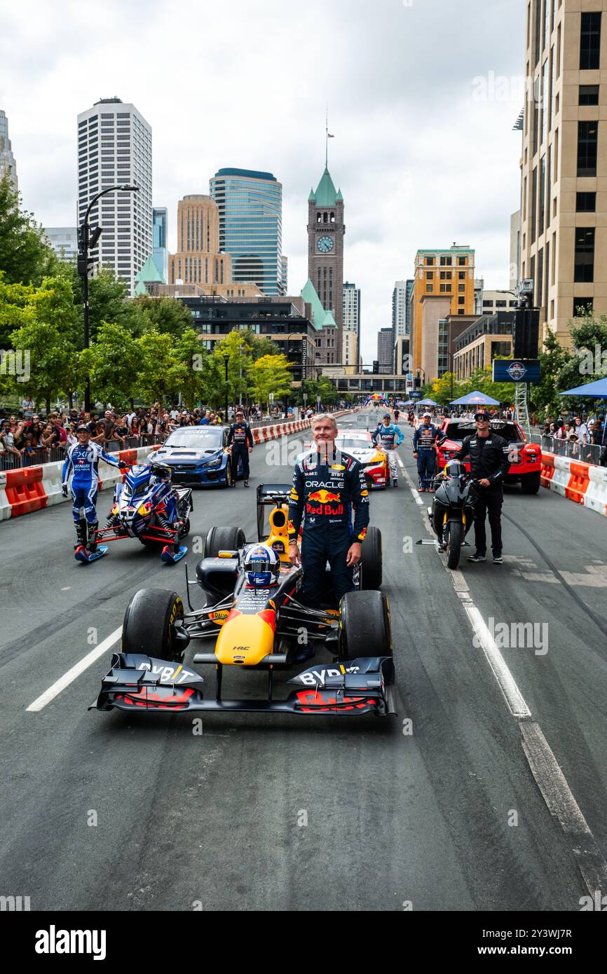 Minneapolis, Minnesota, USA. 14th Sep, 2024. Red Bull drivers including ...