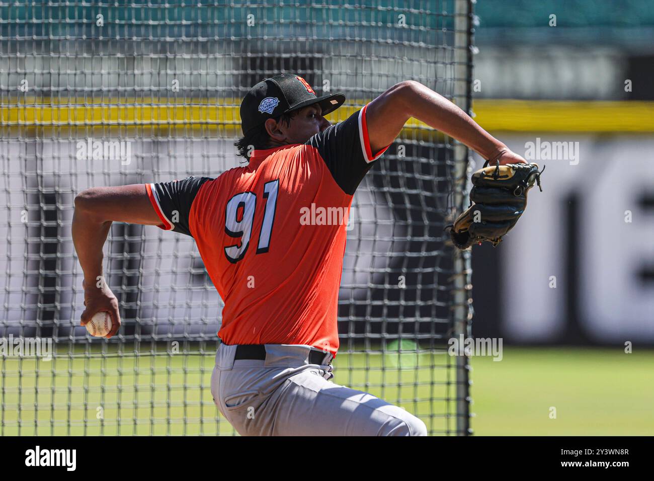 HERMOSILLO, MEXICO - SEPTEMBER 14: Oswaldo Pacheco Crespo pitcher in ...