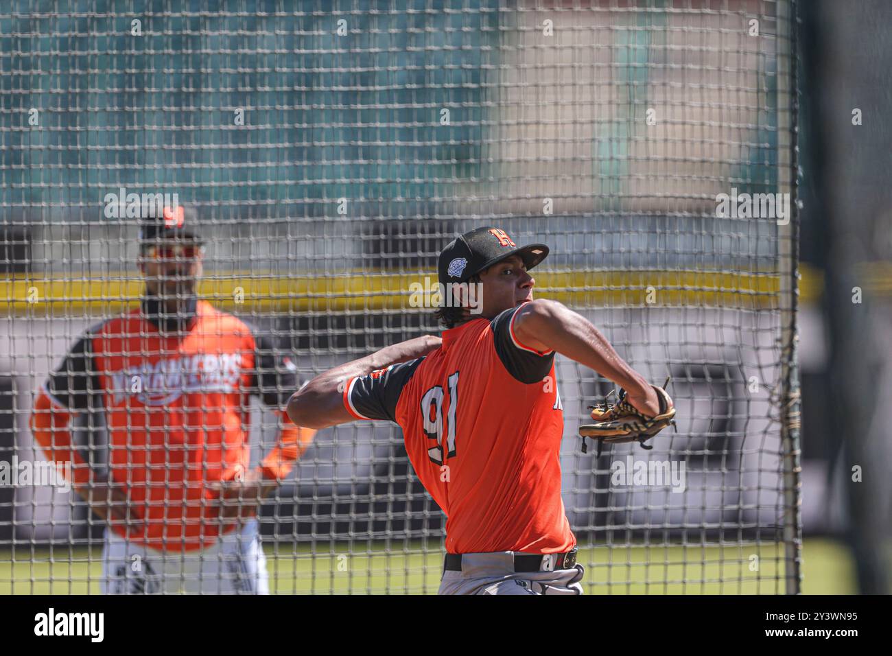 HERMOSILLO, MEXICO - SEPTEMBER 14: Oswaldo Pacheco Crespo pitcher in ...