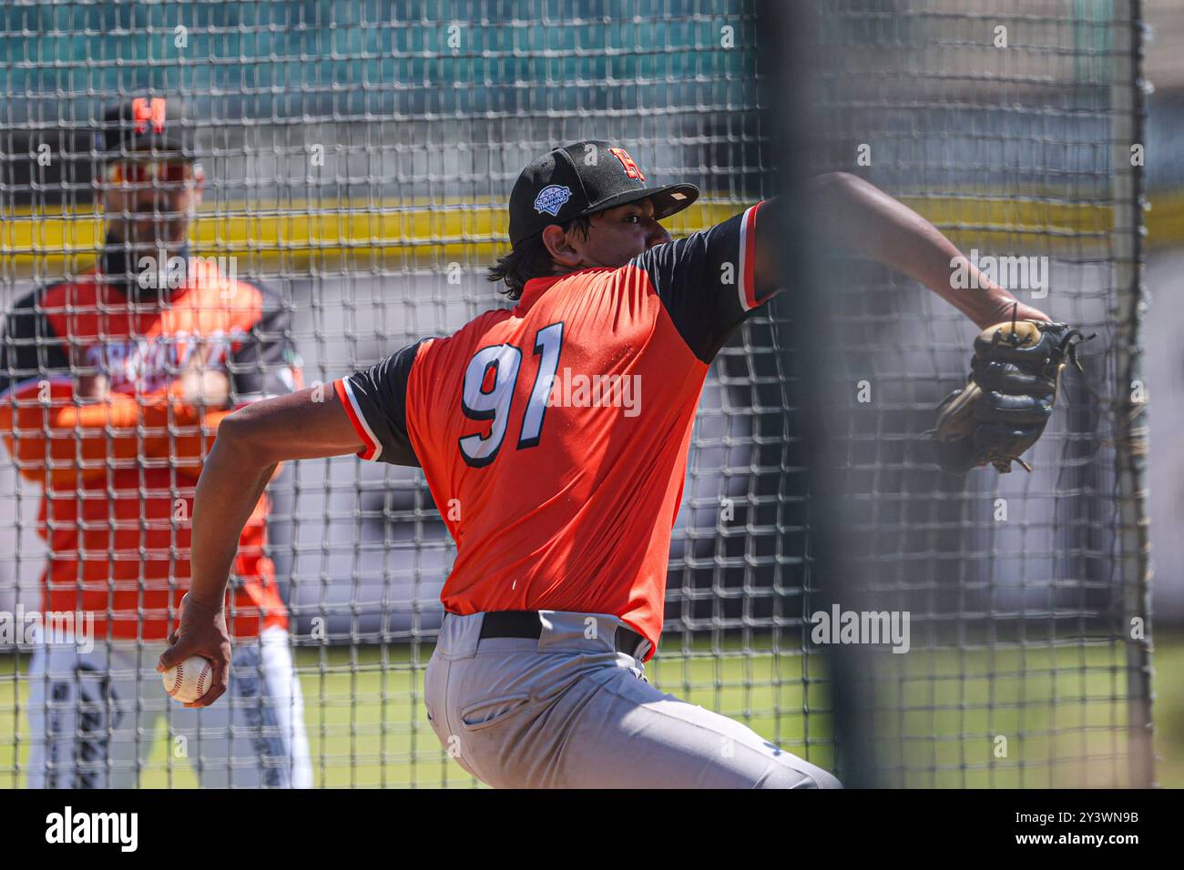 HERMOSILLO, MEXICO - SEPTEMBER 14: Oswaldo Pacheco Crespo pitcher in ...