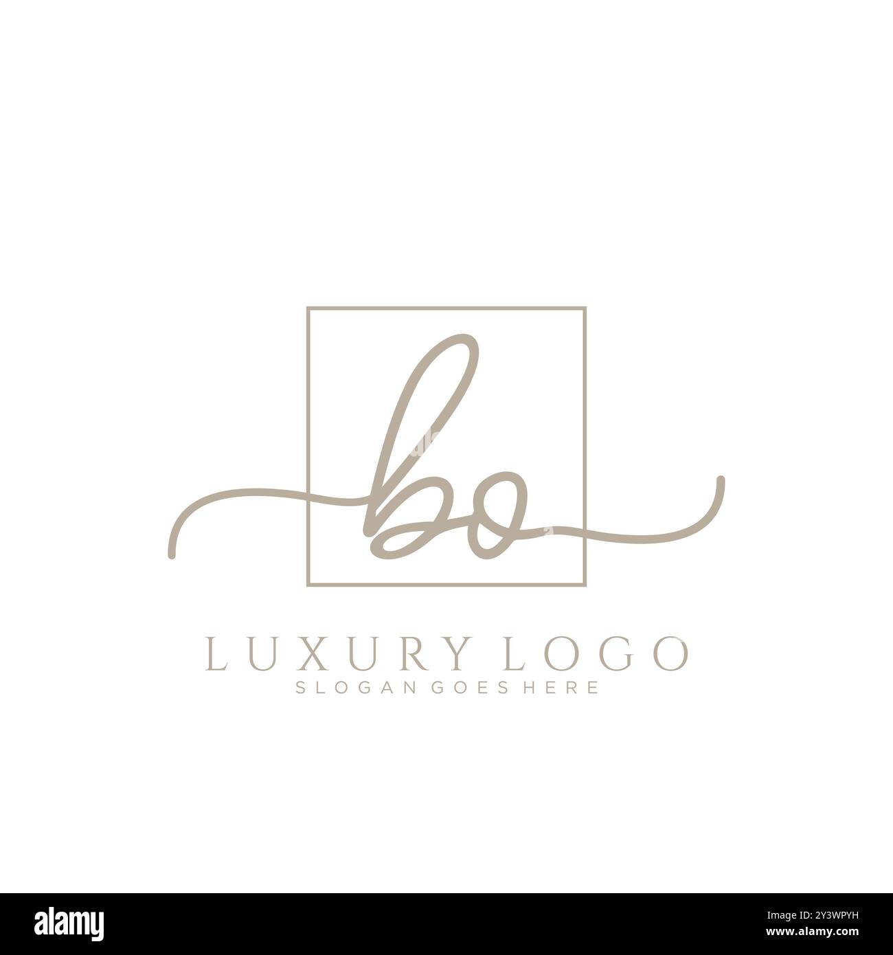 BO Initial handwriting logo design Stock Vector Image & Art - Alamy