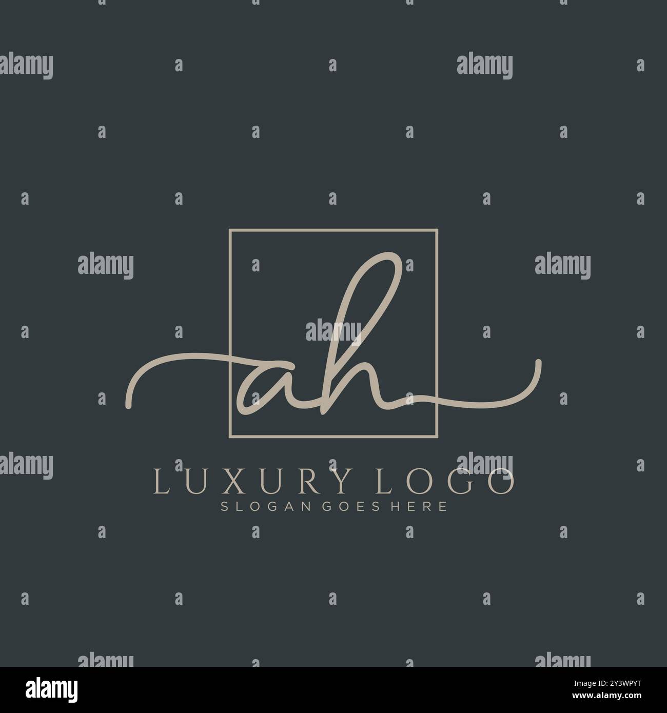 AH Initial handwriting logo design Stock Vector Image & Art - Alamy