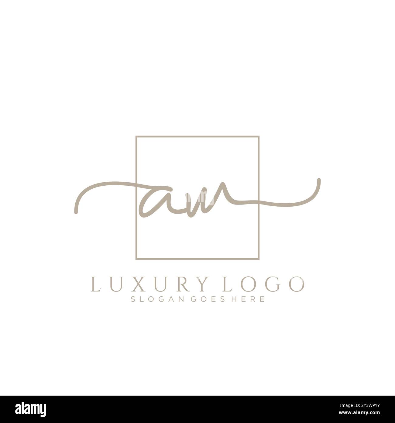 Aw vector logo initials hi-res stock photography and images - Alamy