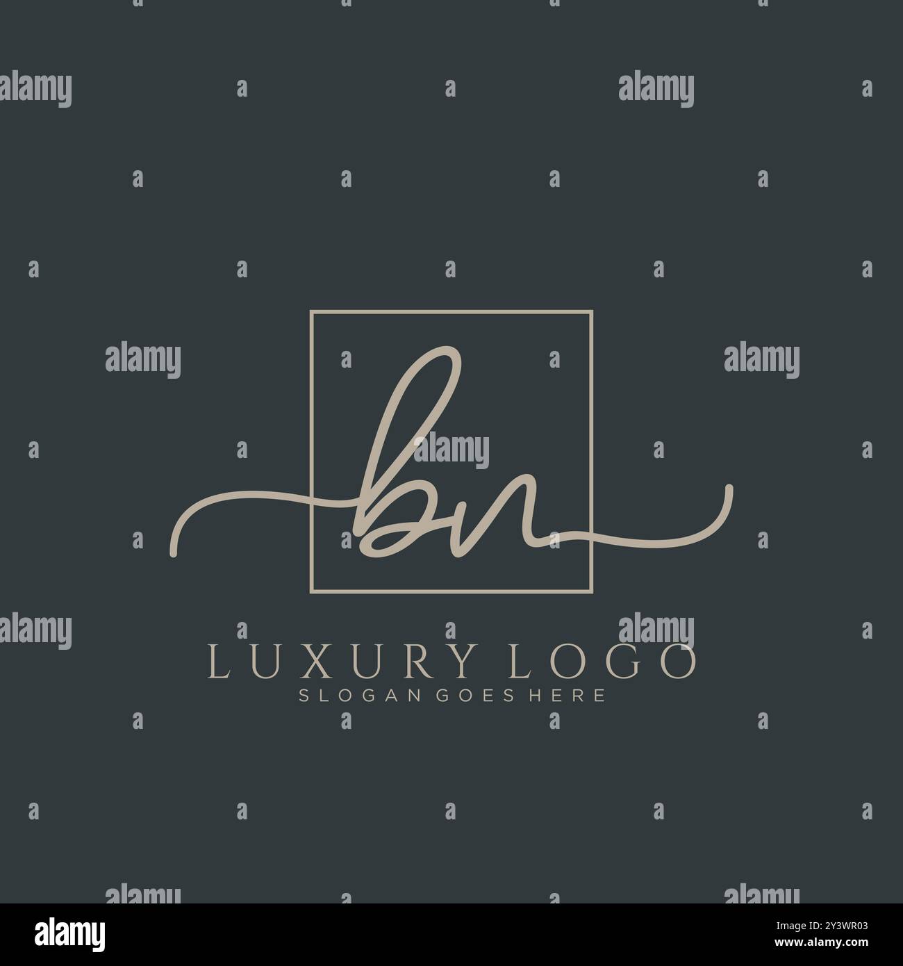 Bn initials logo hi-res stock photography and images - Alamy