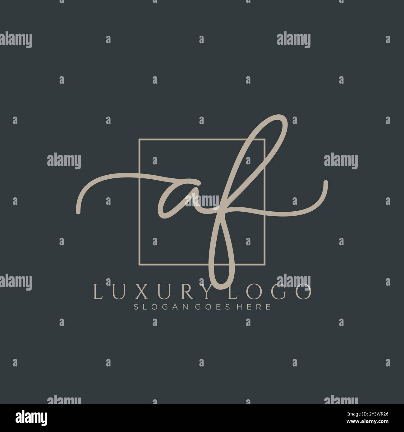 Af initials logo hi-res stock photography and images - Alamy