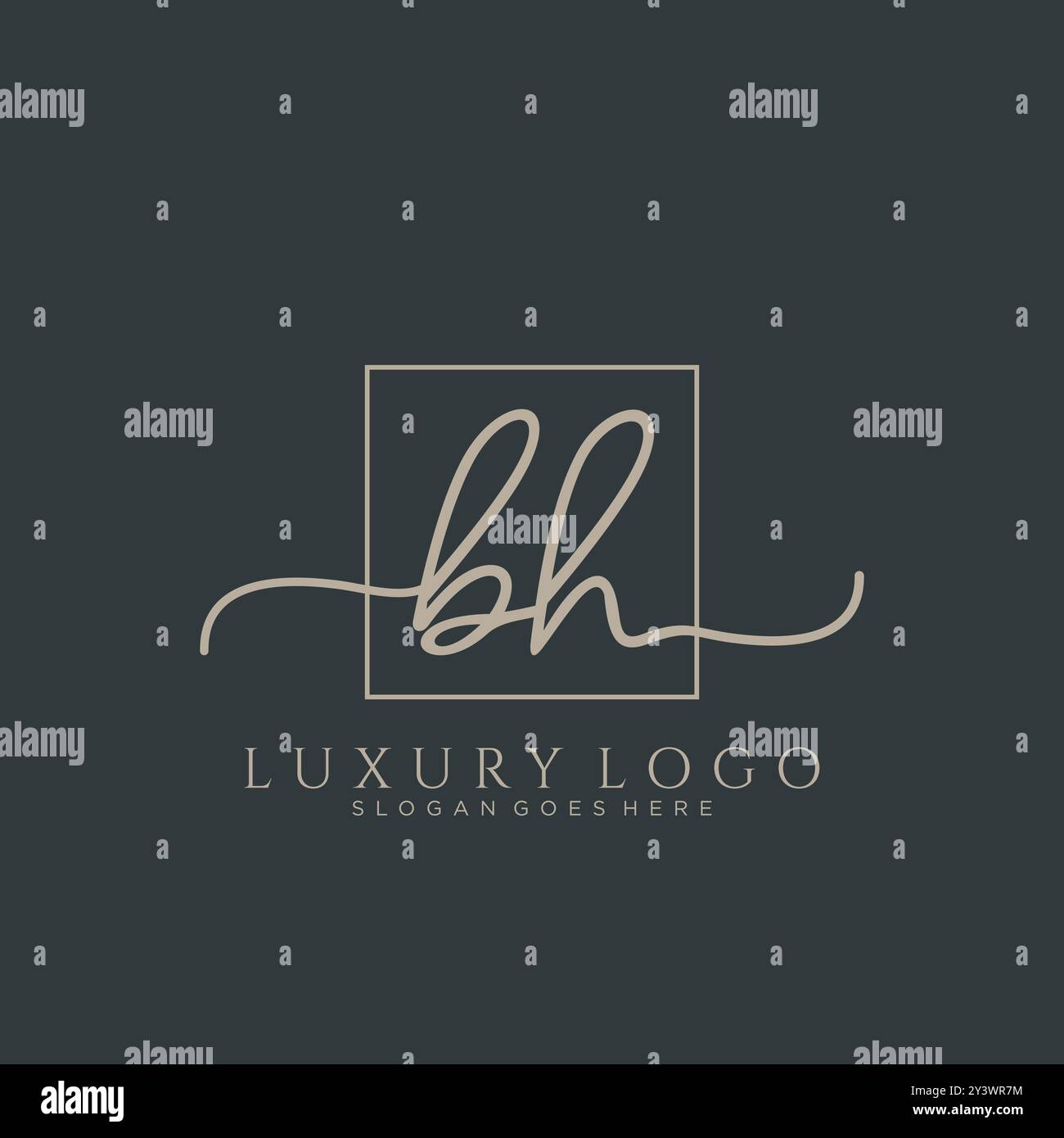 BH Initial handwriting logo design Stock Vector Image & Art - Alamy